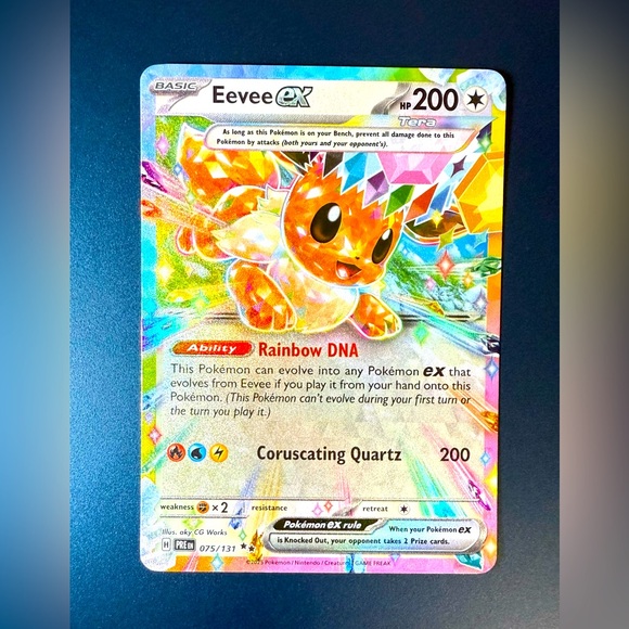 Pokemon | Toys | Eevee Ex Double Rare Holo Full Art 7531 Pokemon ...
